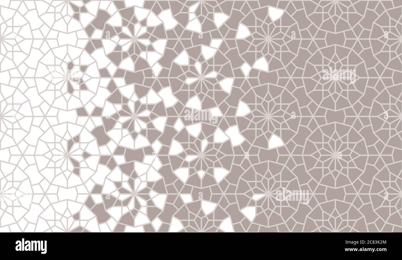 Arabic islamic vector pattern, border, decor, texture, background. Geometric halftone pattern ...