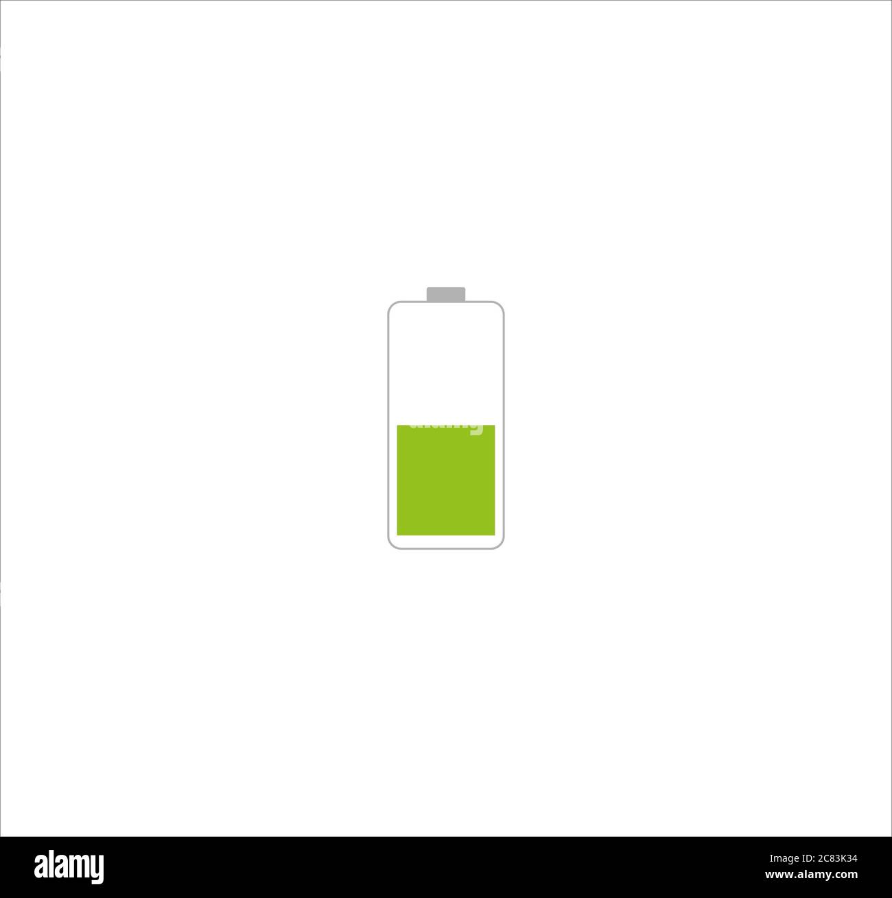 Battery icon design isolated on a white background Stock Photo - Alamy