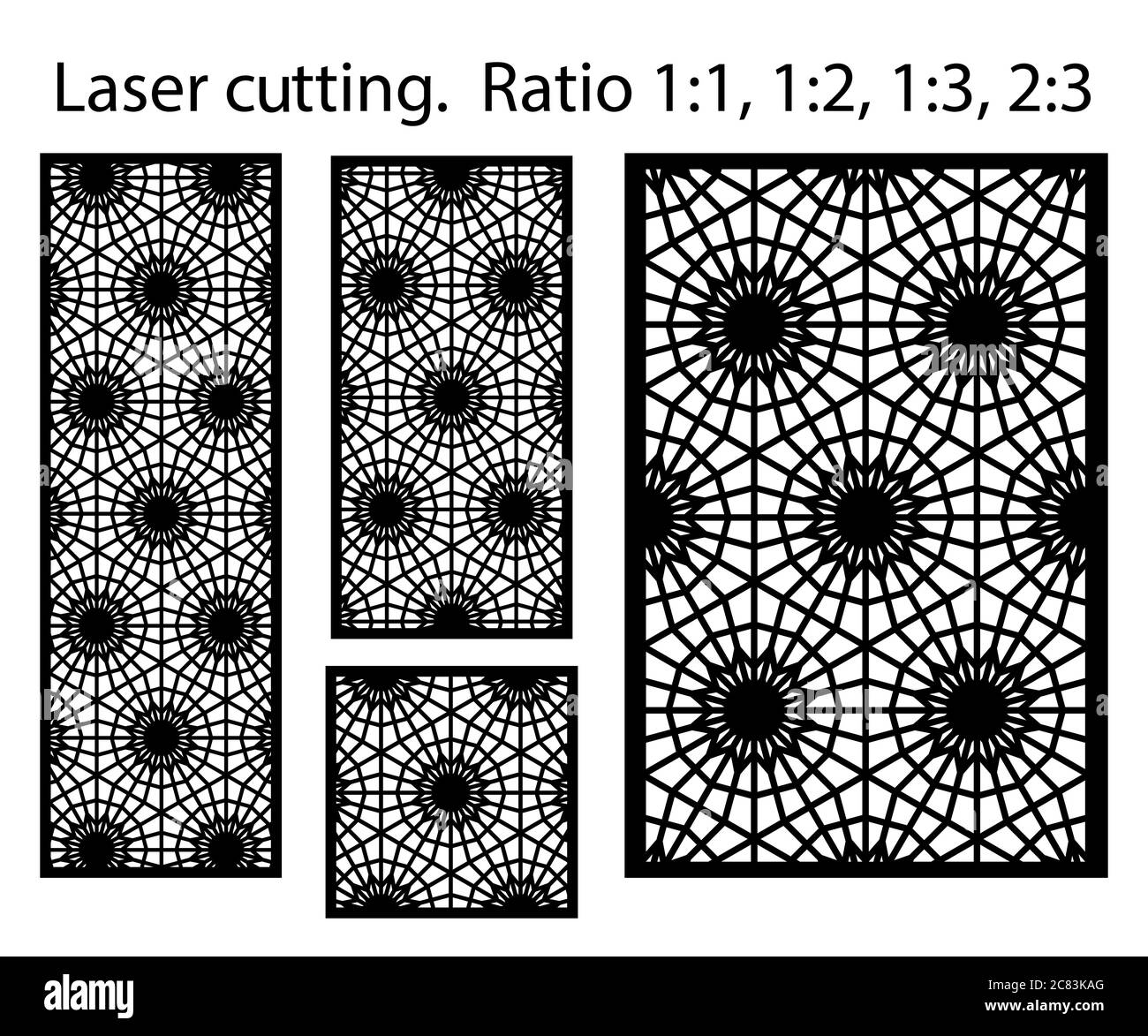Shade screen, privacy fence template. Laser cut vector panel, screen ...