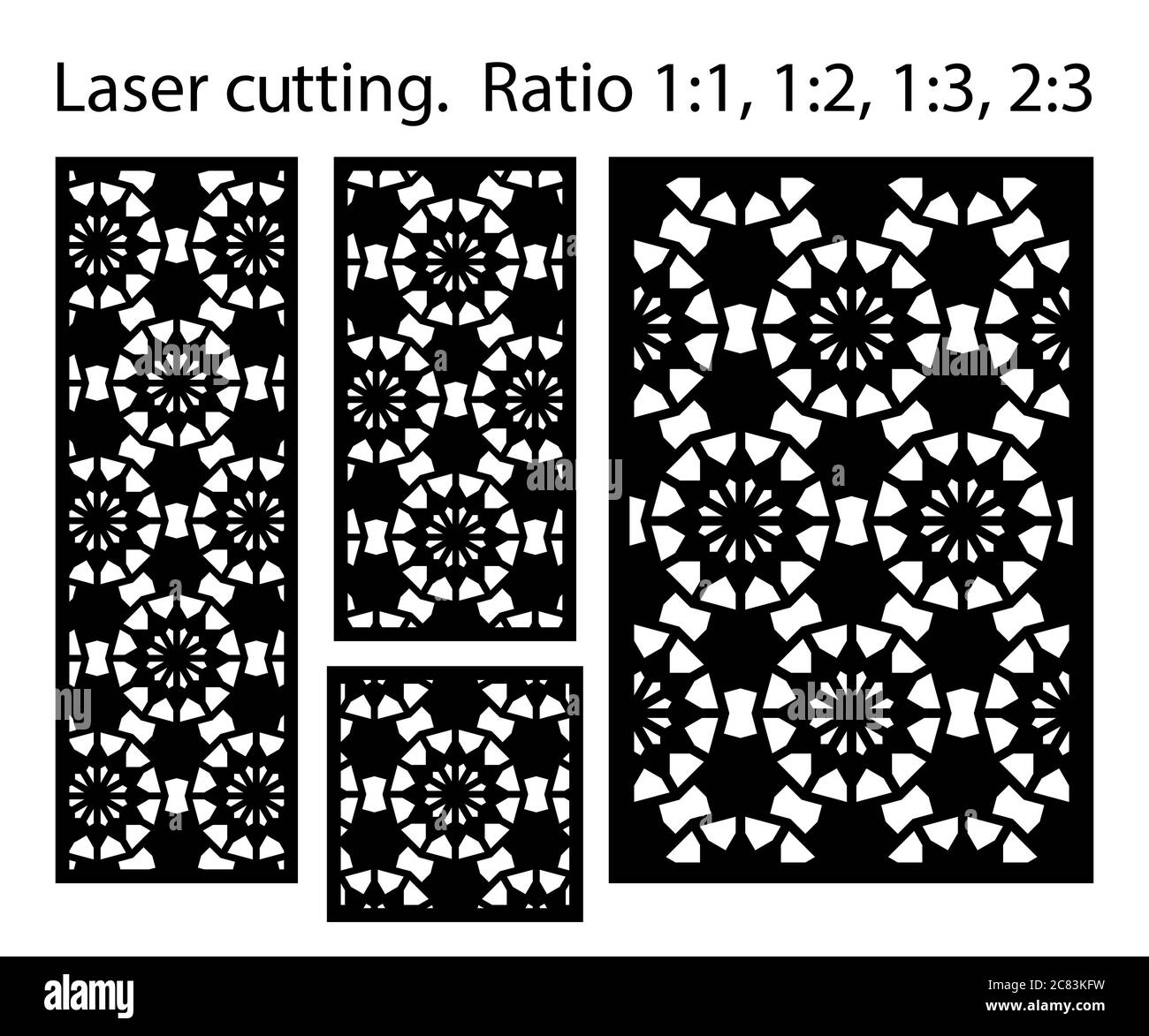 Shade screen, privacy fence template. Laser cut vector panel, screen ...