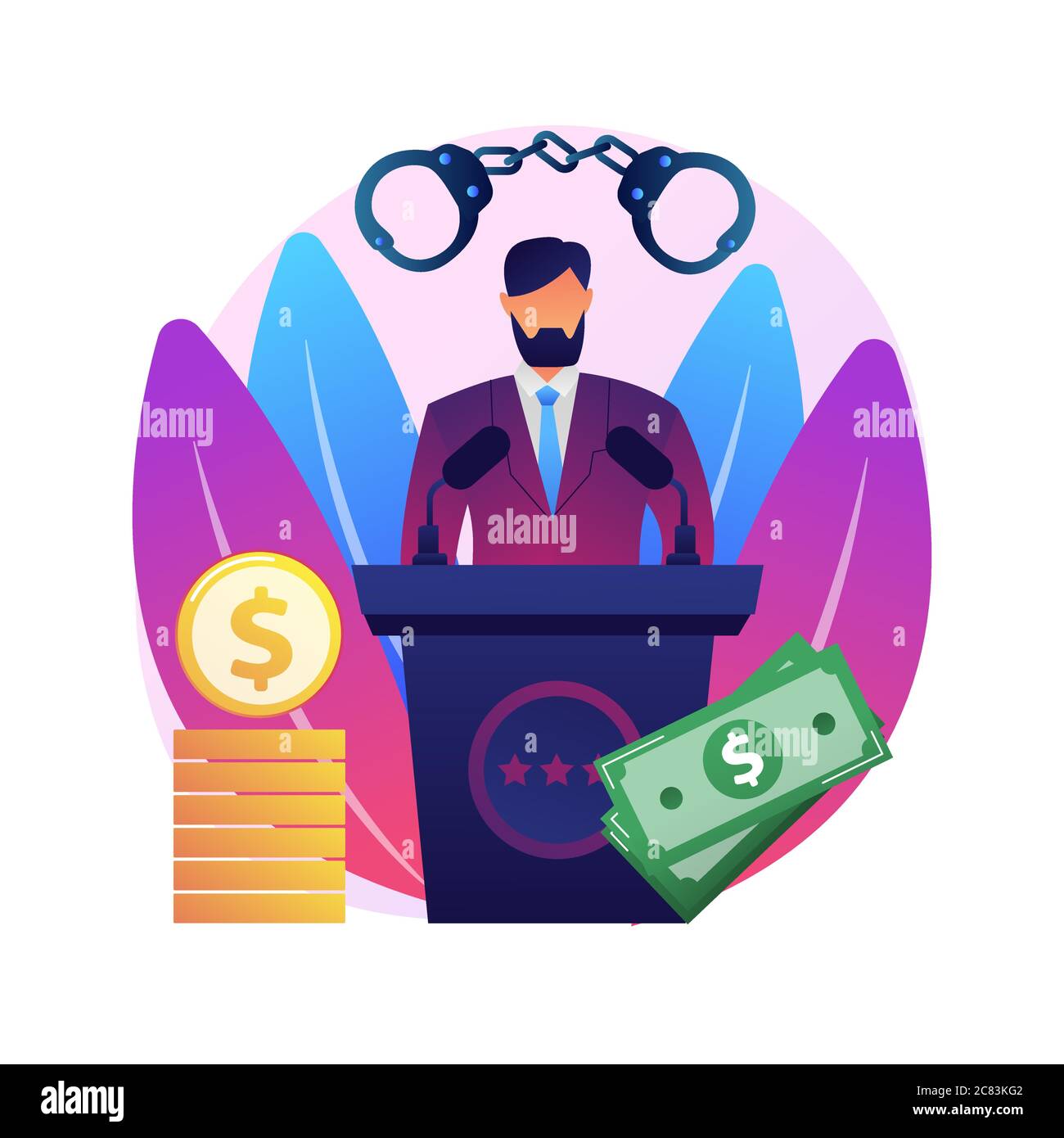 Political crime vector concept metaphor Stock Vector Image & Art - Alamy