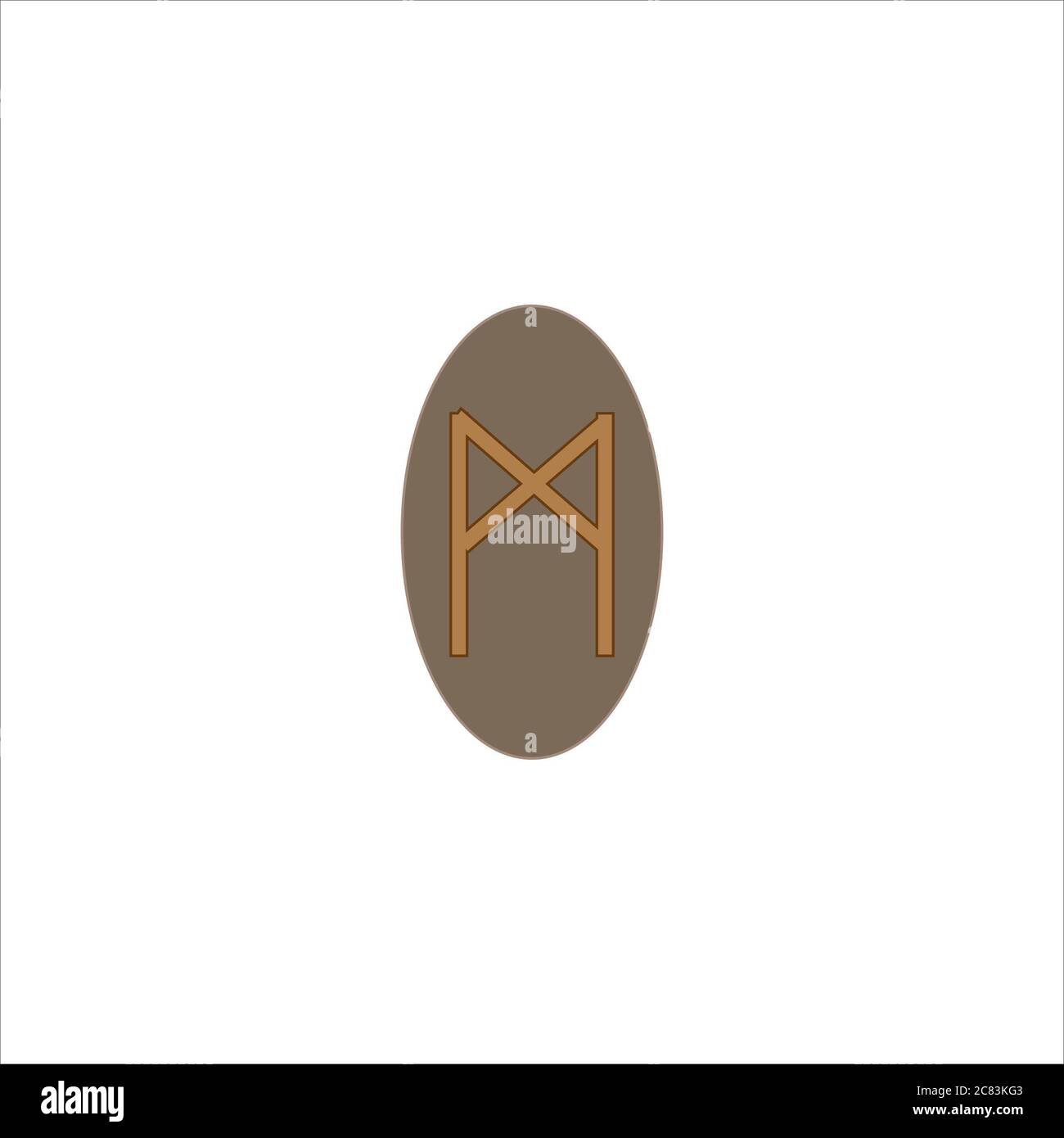 Illustration of a Viking rune symbol isolated on a white background ...