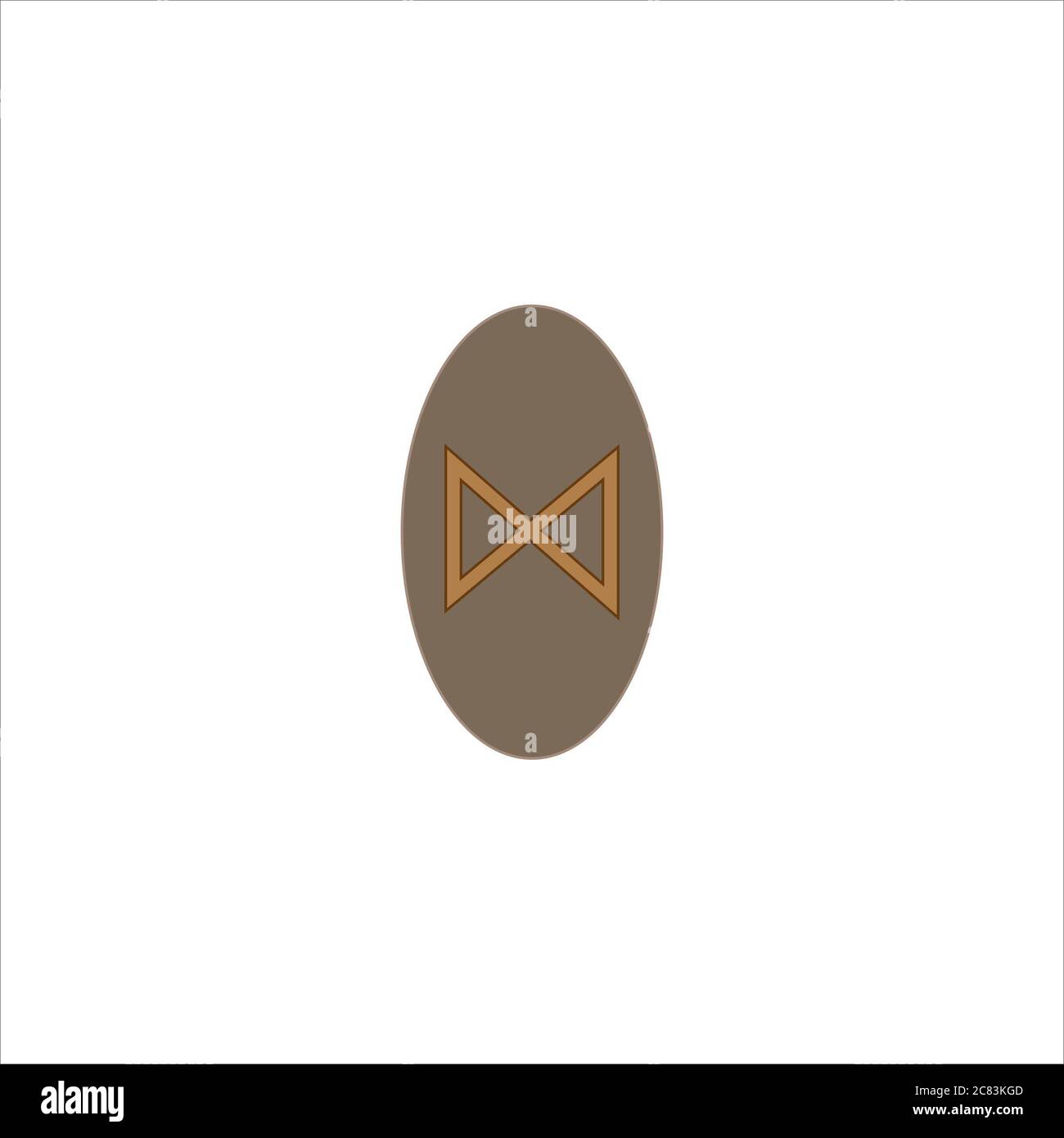 The Dagaz Viking rune symbol for web and mobile design isolated on a ...