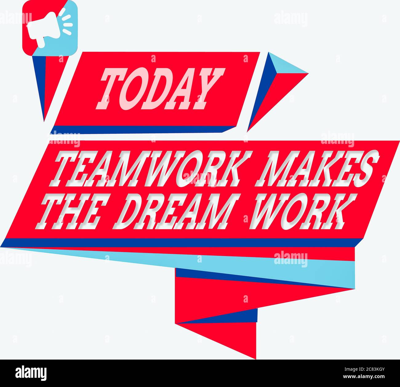 Teamwork makes dream work text hi-res stock photography and images - Alamy
