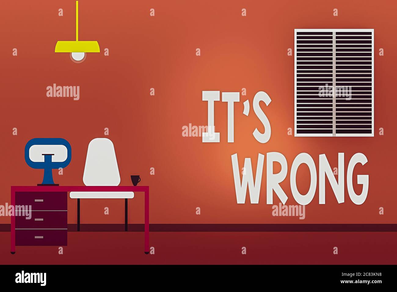 Word writing text Its Wrong. Business photo showcasing the reaction of ...