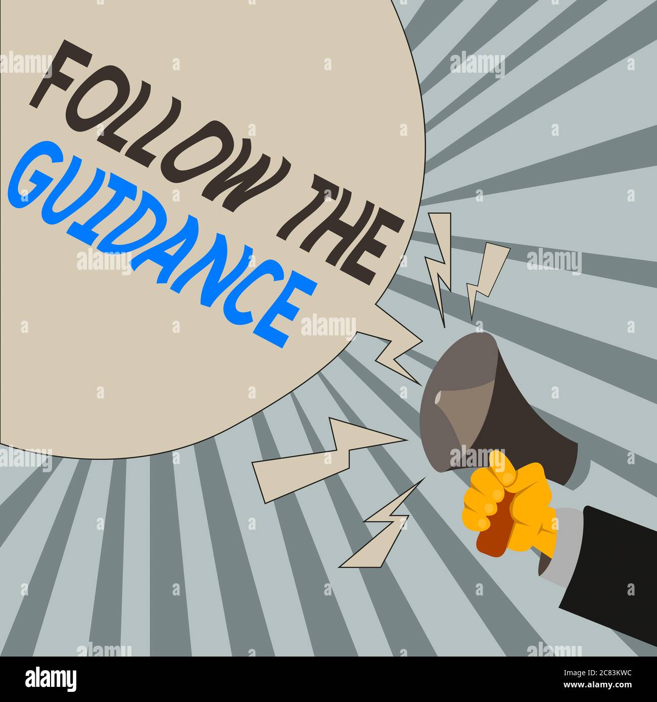 Writing note showing Follow The Guidance. Business concept for ...