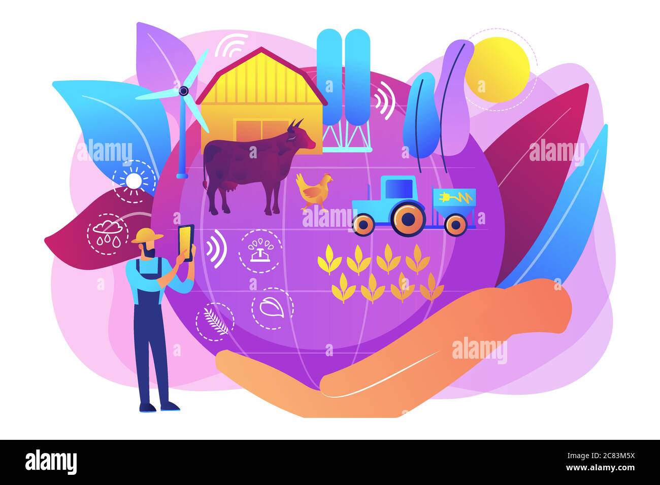 Sustainable agriculture concept vector illustration Stock Vector Image ...