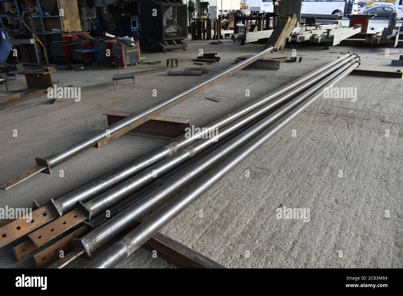 New construction of Steel Structural material in the workshop muscat ...