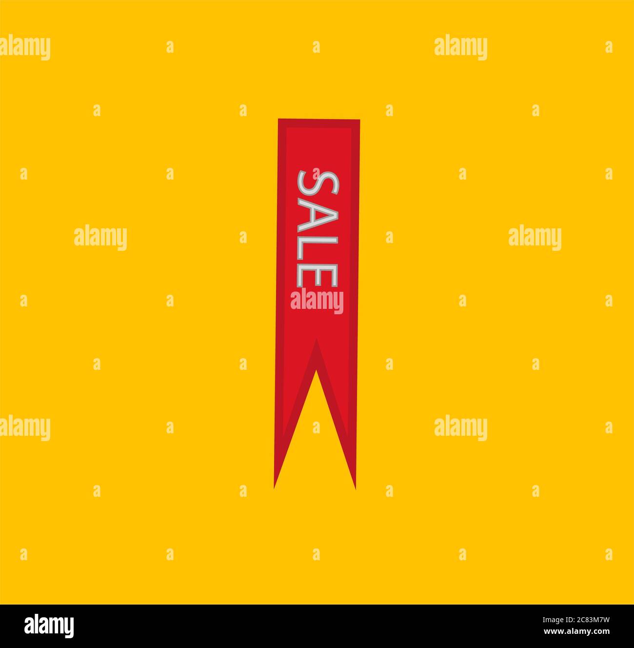 Red sale icon on yellow background Stock Photo - Alamy