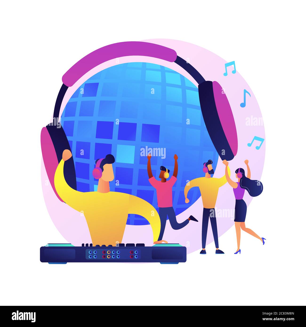 Silent disco graphic hi-res stock photography and images - Alamy