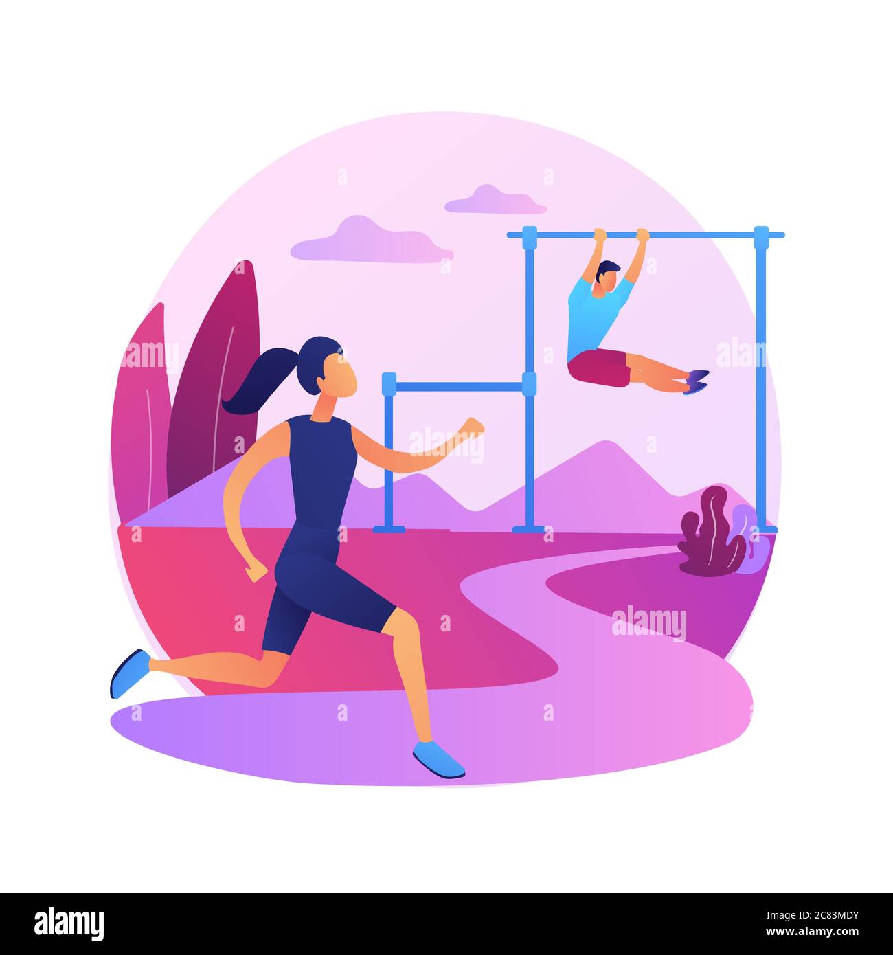 Outdoor workout isolated cartoon Stock Vector Images - Alamy