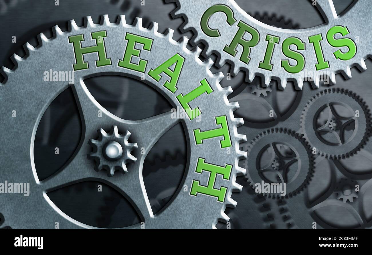 Handwriting text writing Health Crisis. Conceptual photo fitness ...