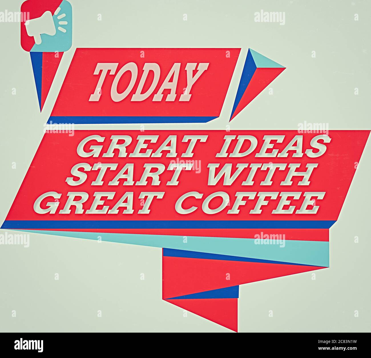 Text sign showing Great Ideas Start With Great Coffee. Business photo ...