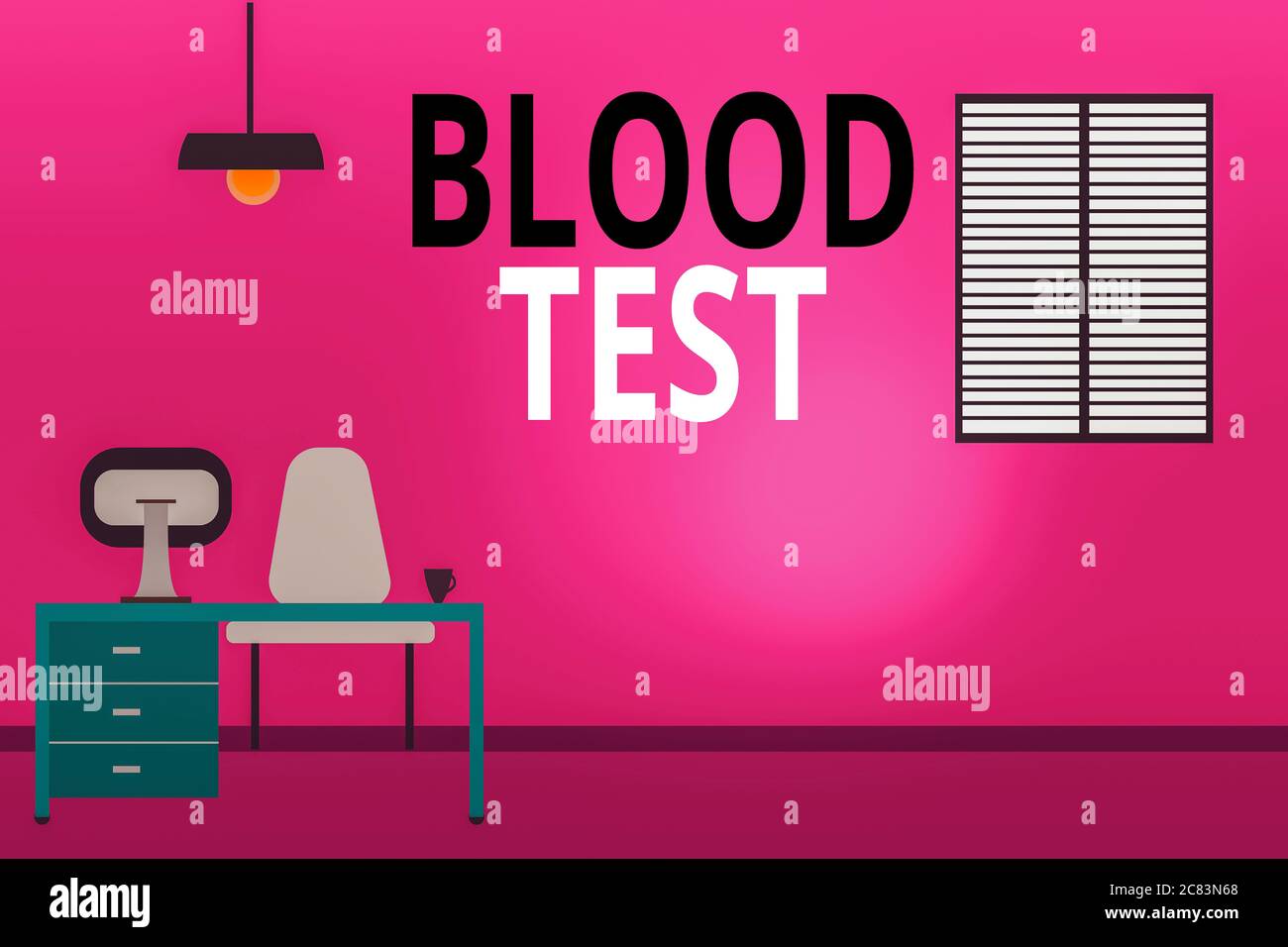 Writing note showing Blood Test. Business concept for Extracted blood ...