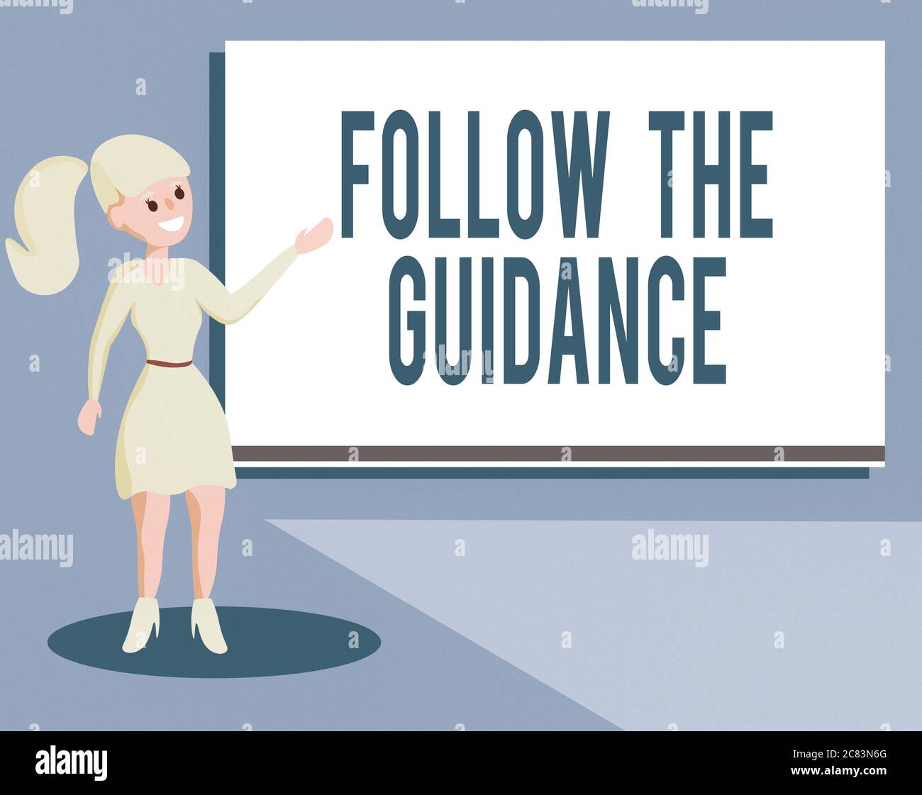 Writing Note Showing Follow The Guidance Business Concept For