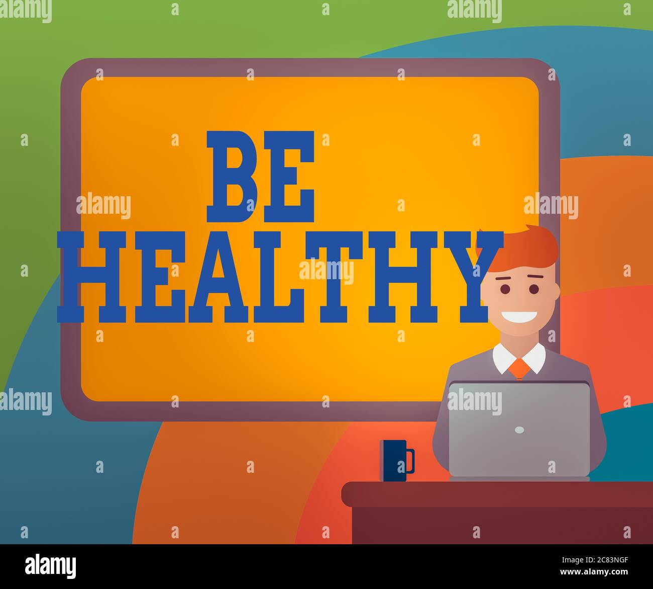 Conceptual hand writing showing Be Healthy. Concept meaning promote a ...