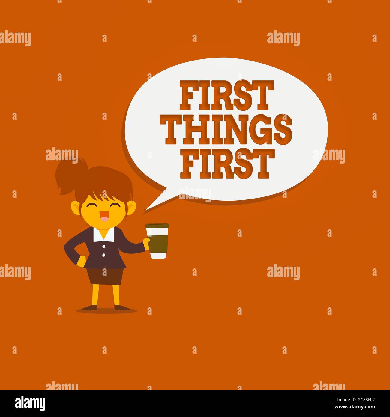 Word writing text First Things First. Business photo showcasing Business, technology, internet ...