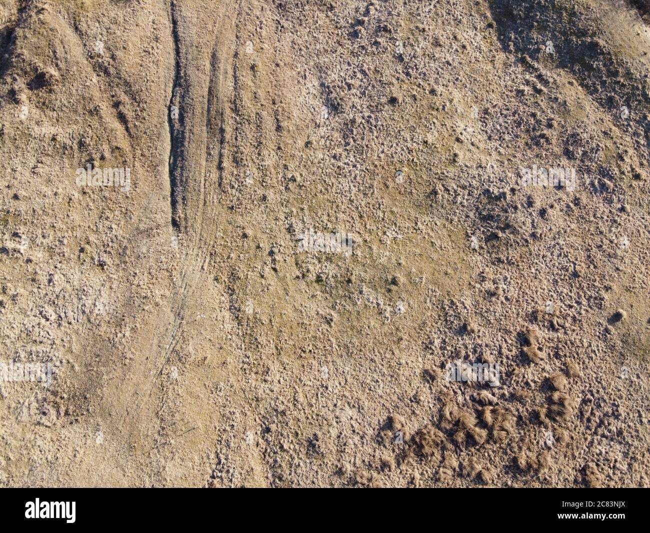 Top view of a vast desert with sandy soil ground Stock Photo - Alamy