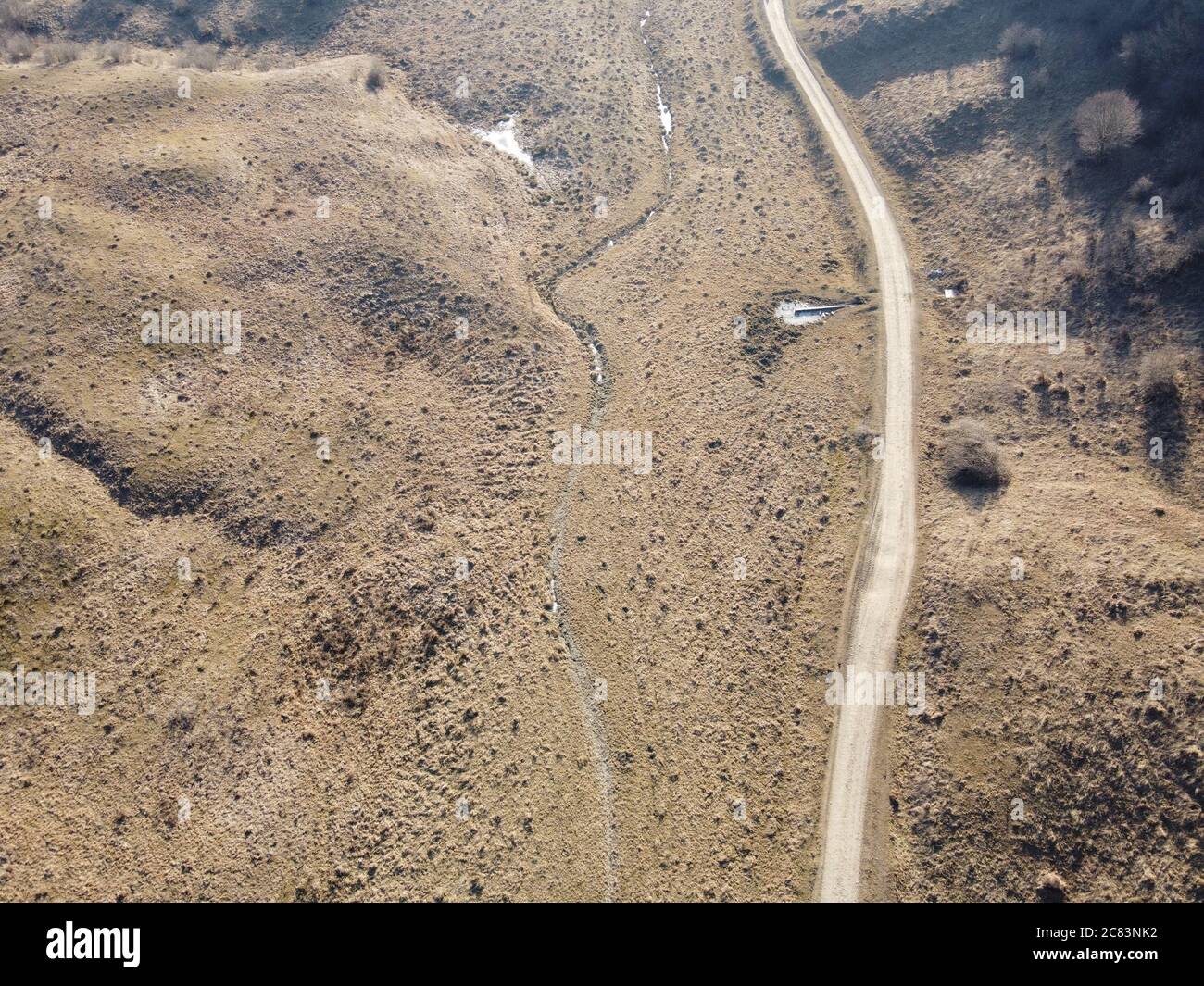 Top view of a vast desert with sandy soil ground Stock Photo - Alamy
