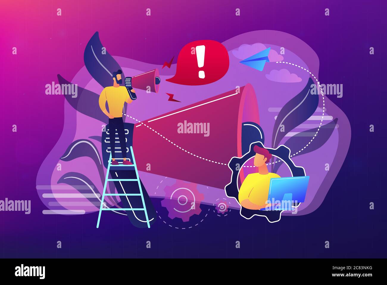 Draw attention concept vector illustration Stock Vector Image & Art - Alamy