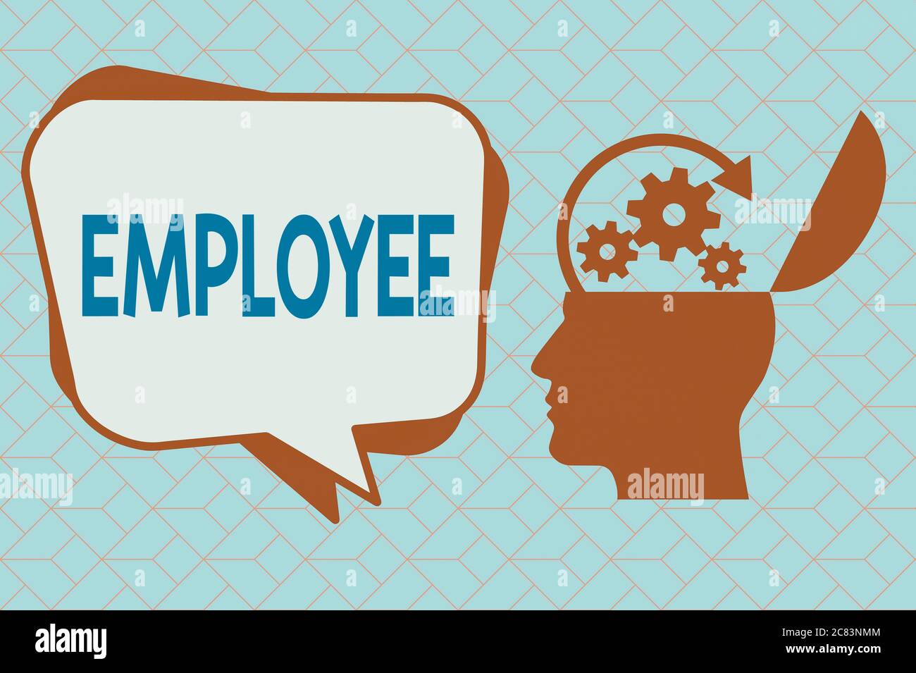 Text sign showing Employee. Business photo text an individual working ...