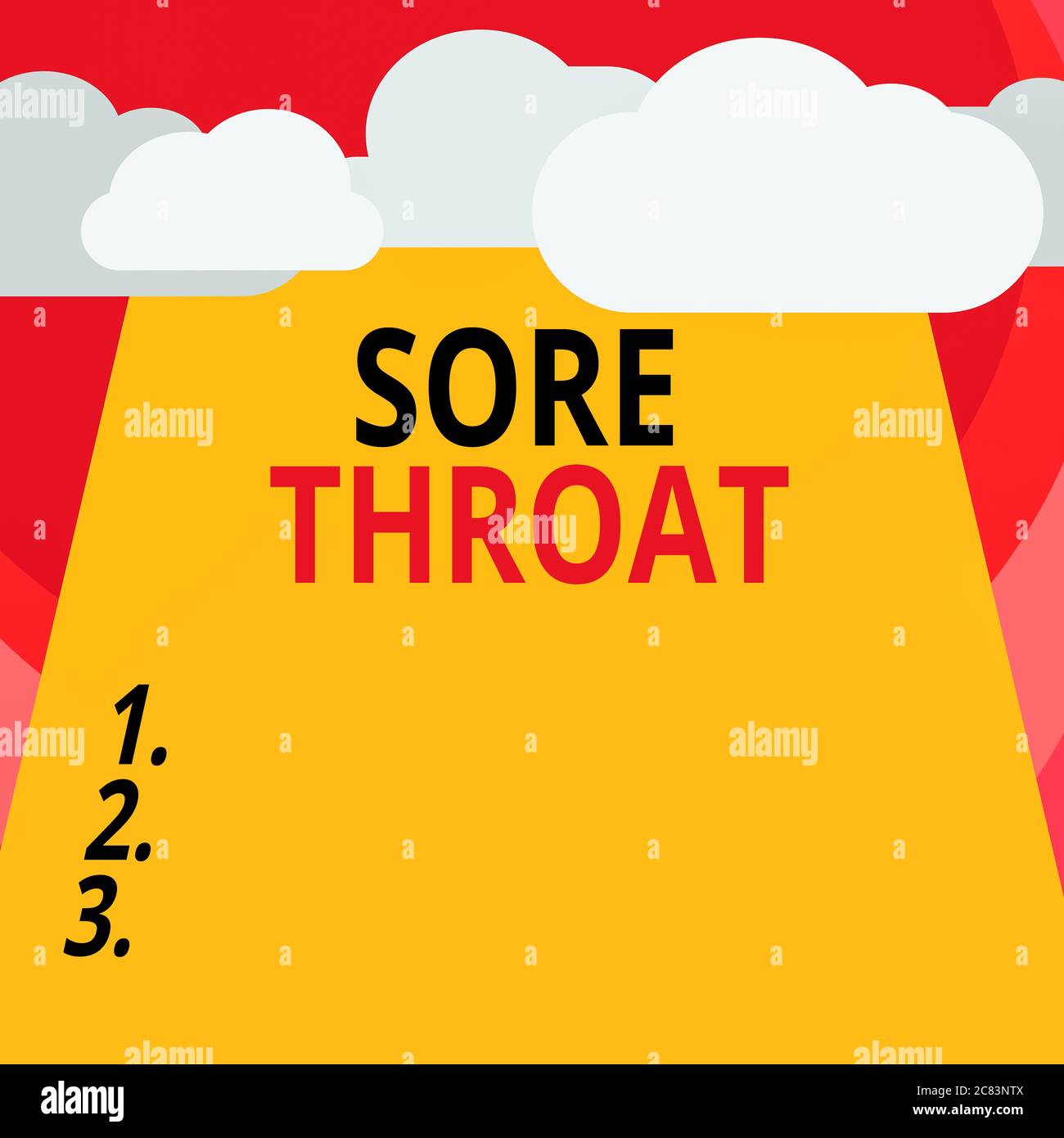 Handwriting text writing Sore Throat. Conceptual photo Inflammation ot ...