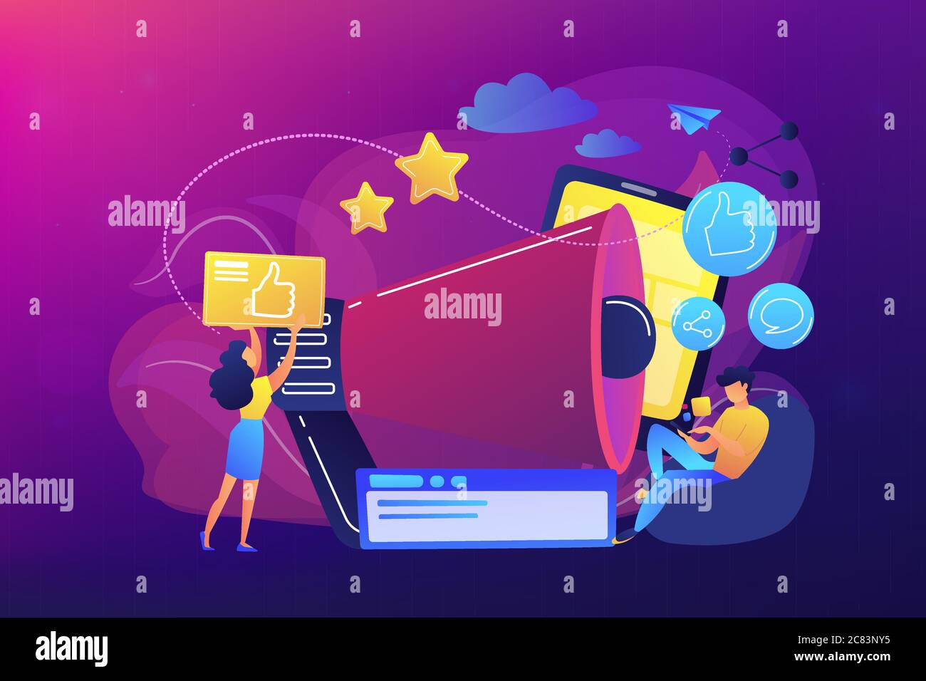 Social networks promotion concept vector illustration Stock Vector ...