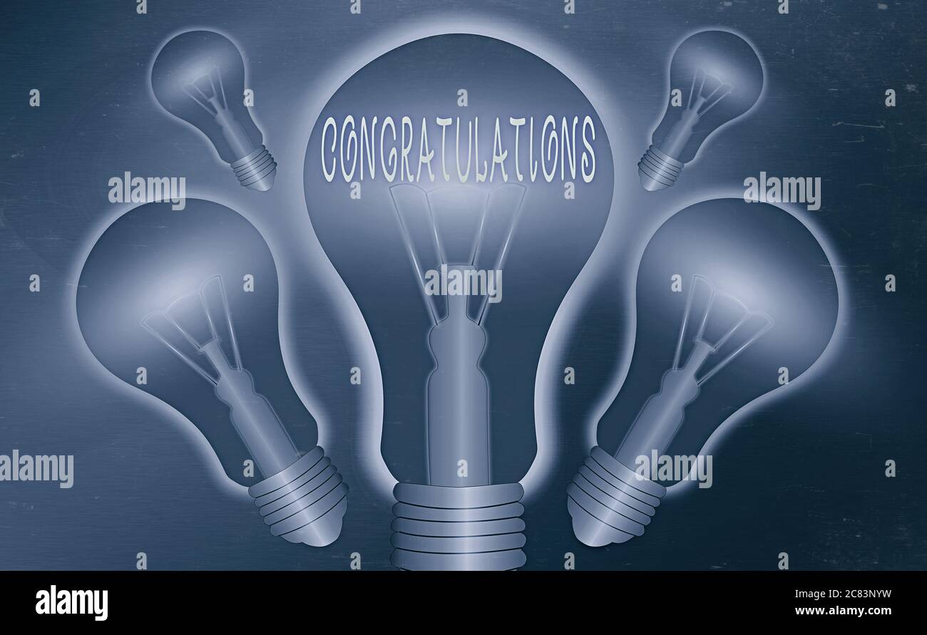 Conceptual hand writing showing Congratulations. Concept meaning a ...