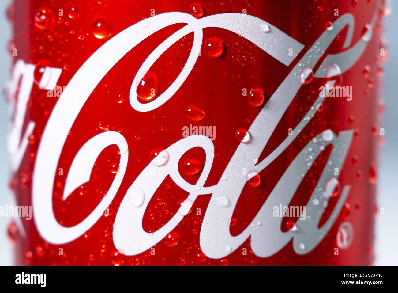 Tyumen, Russia-may 20, 2020: Can of Coca-cola, carbonated soft drink ... Tyumen, Russia-may 20, 2020: Can of Coca-cola, carbonated soft drink ...