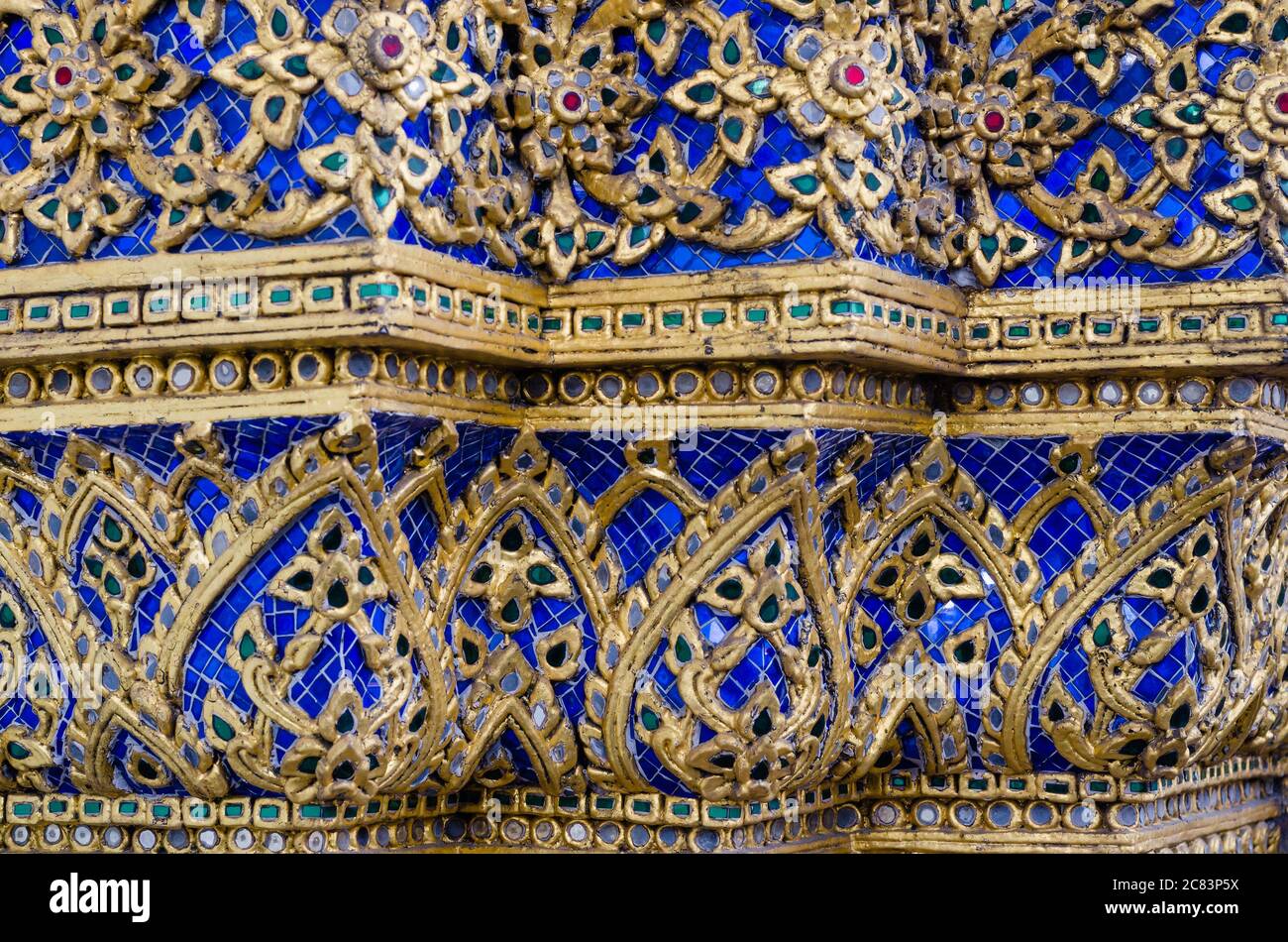 Thai Ornamental Pattern in Traditional Style is Decorated at Stupa ...