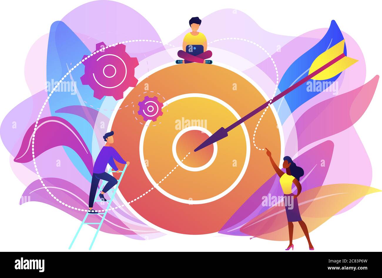 Goals and objectives concept vector illustration Stock Vector Image ...