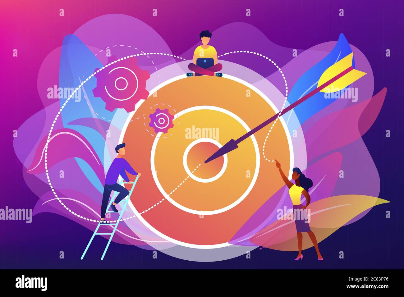 Goals and objectives concept vector illustration Stock Vector Image ...