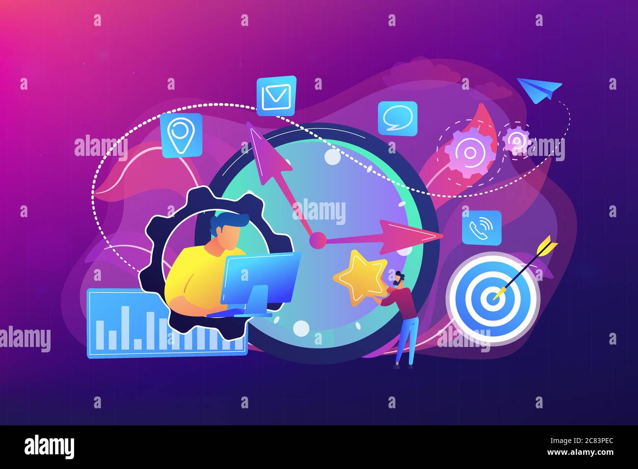 Time management concept vector illustration Stock Vector Image & Art - Alamy