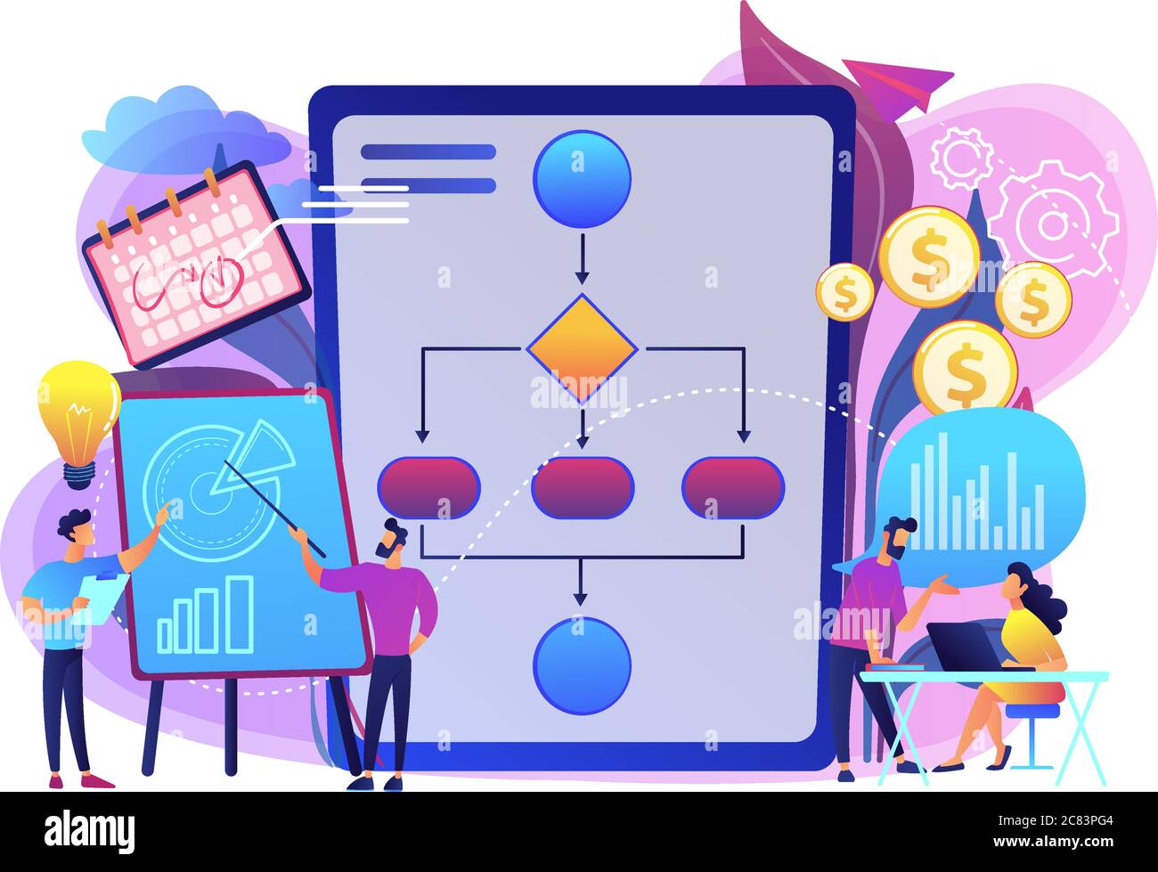 Business process management concept vector illustration Stock Vector ...