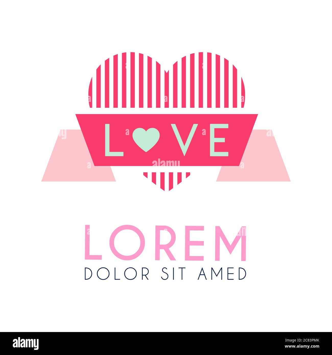 Logo heart with flag in the middle reads LOVE . for company and ...