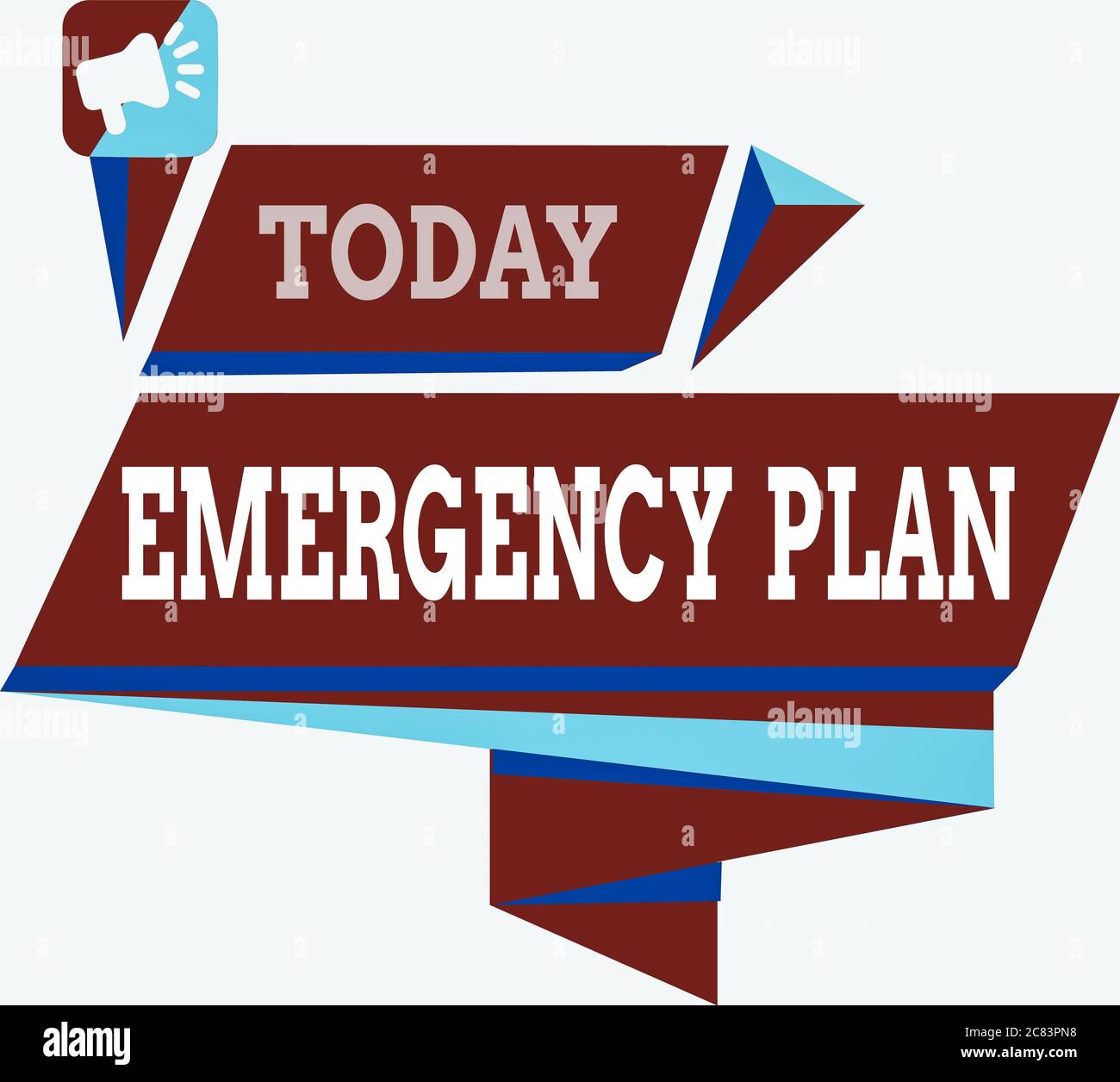 Text sign showing Emergency Plan. Business photo text instructions that ...