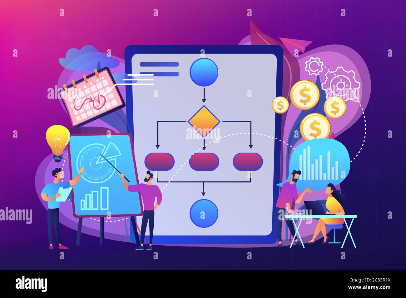 Business process management concept vector illustration Stock Vector ...