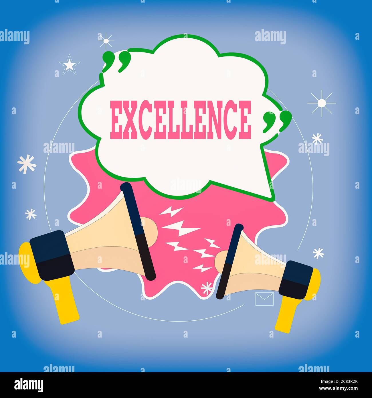 Writing note showing Excellence. Business concept for standard of ...