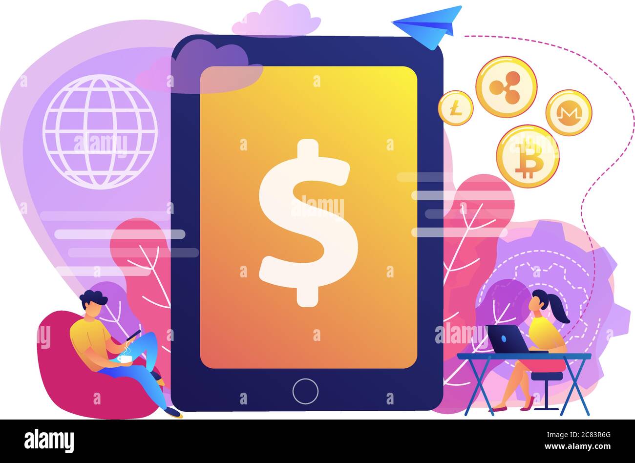 Digital currency concept vector illustration Stock Vector Image & Art ...