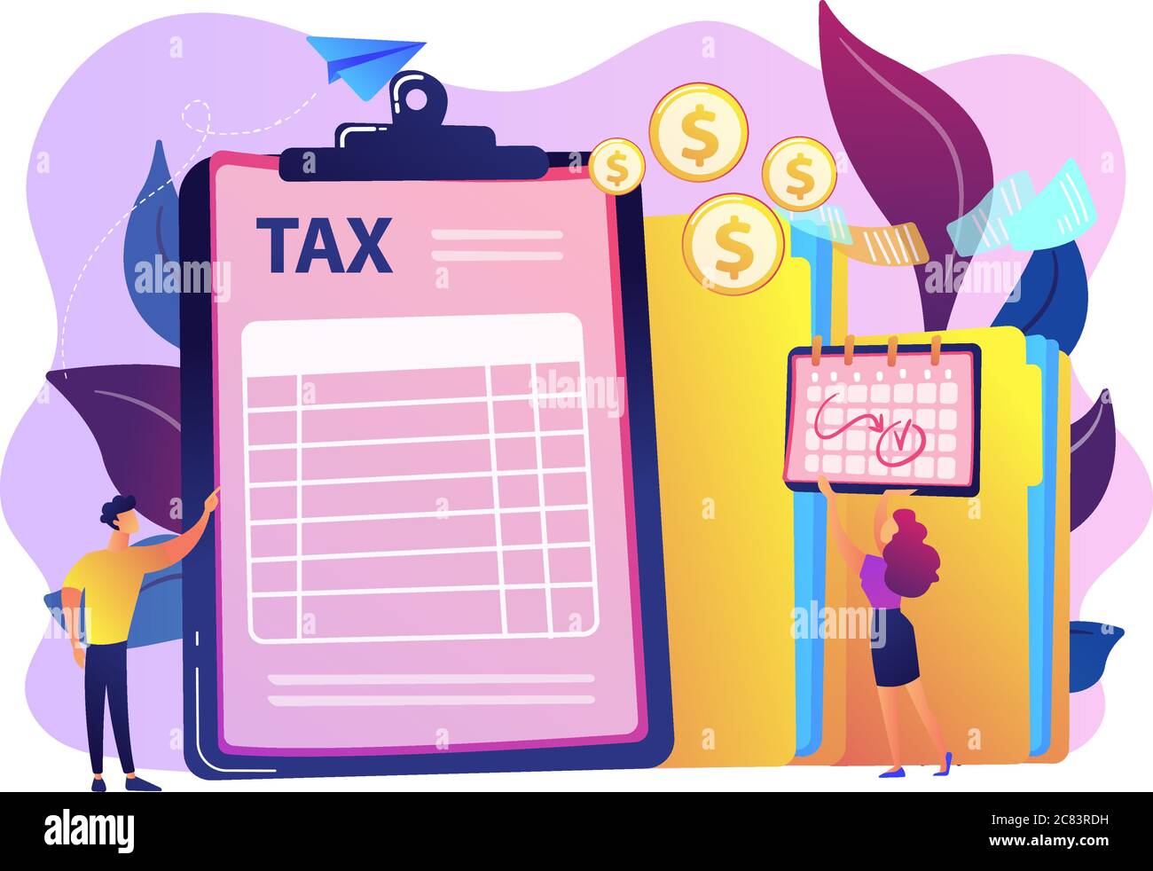 Tax form concept vector illustration Stock Vector Image & Art - Alamy