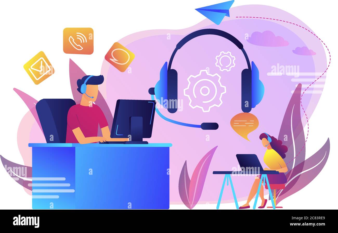 Contact center concept vector illustration Stock Vector Image & Art - Alamy