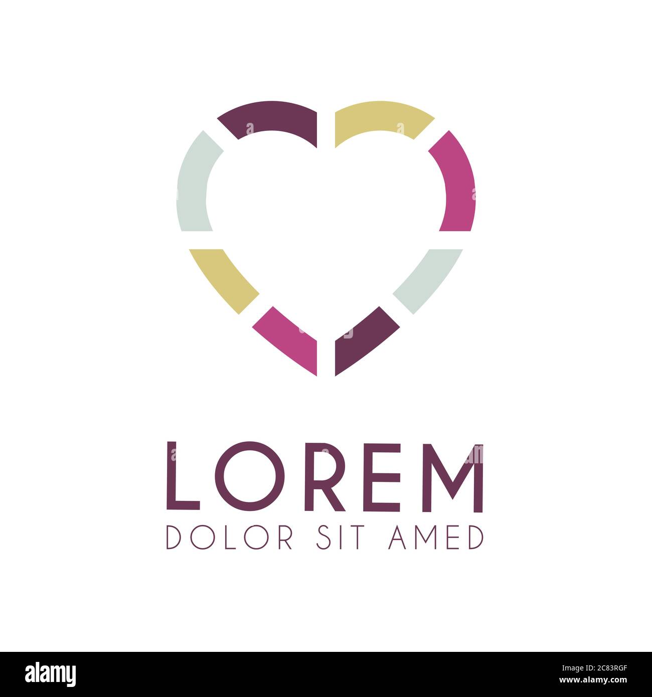 Logo formed from 8 lines that are blocked. for company and corporate ...