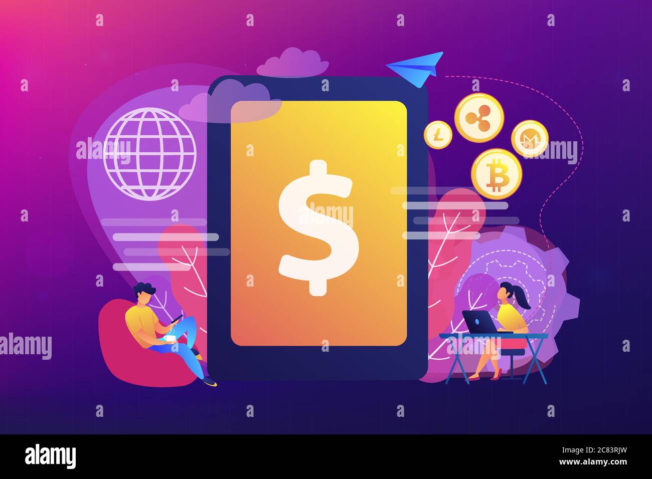 Digital currency concept vector illustration Stock Vector Image & Art ...