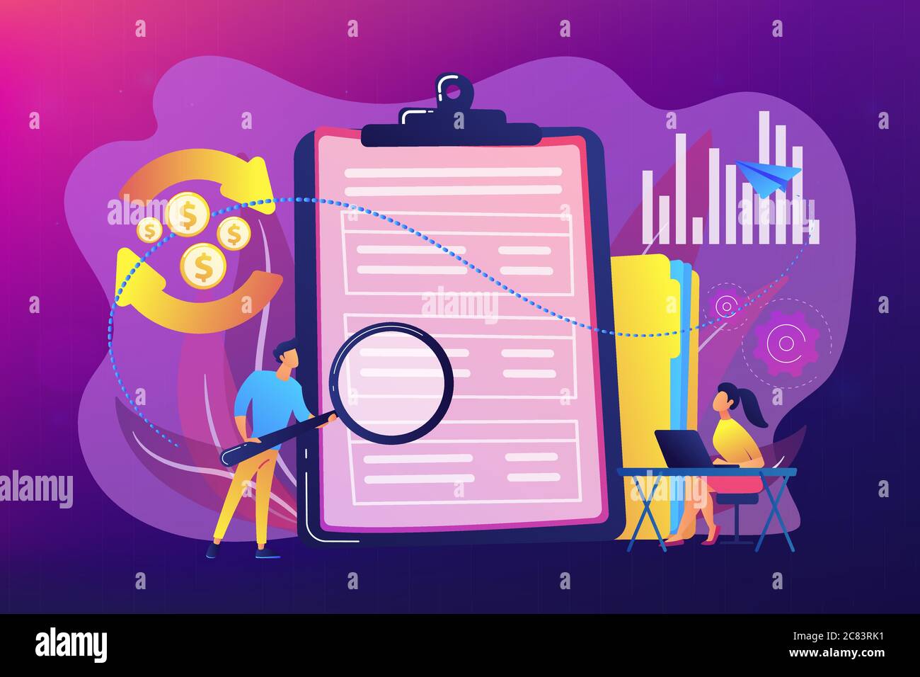 Cash flow statement concept vector illustration Stock Vector Image ...