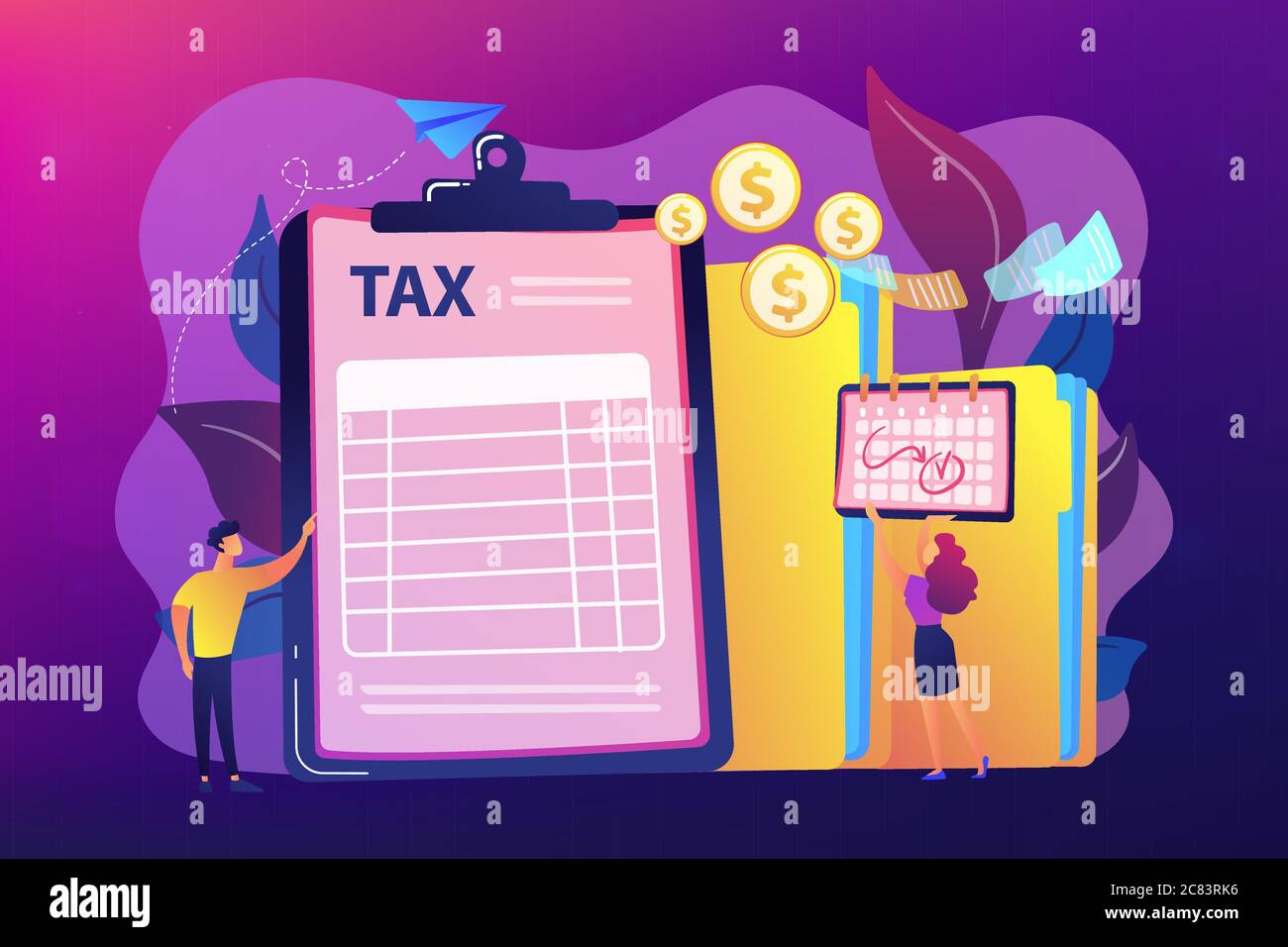 Tax form concept vector illustration Stock Vector Image & Art - Alamy