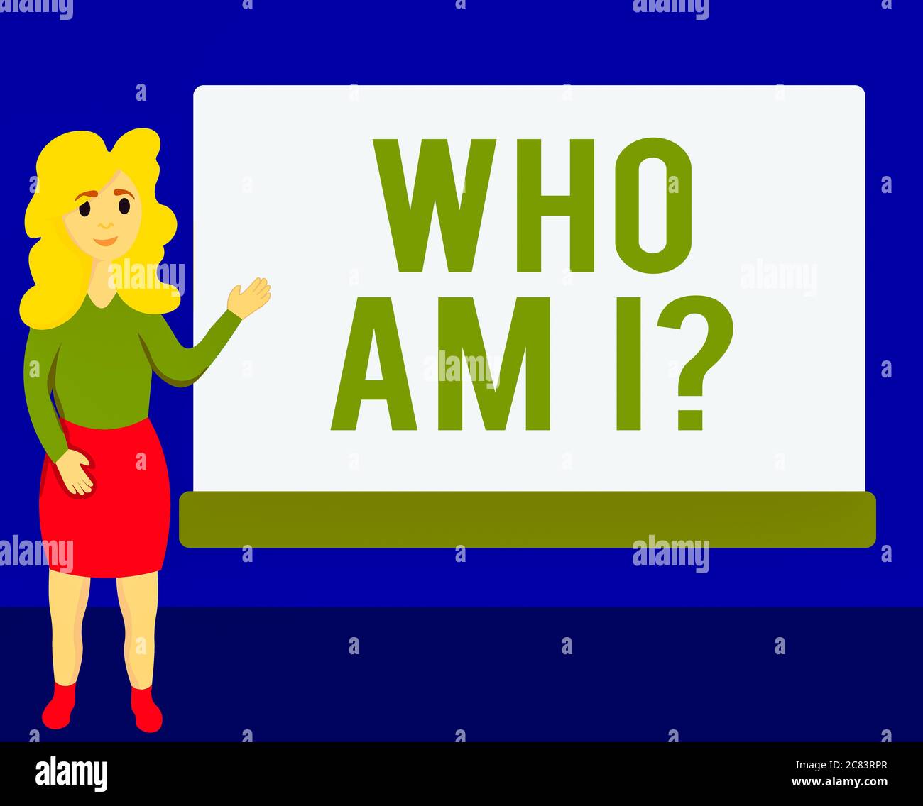 Writing note showing Who Am I Question. Business concept for asking ...