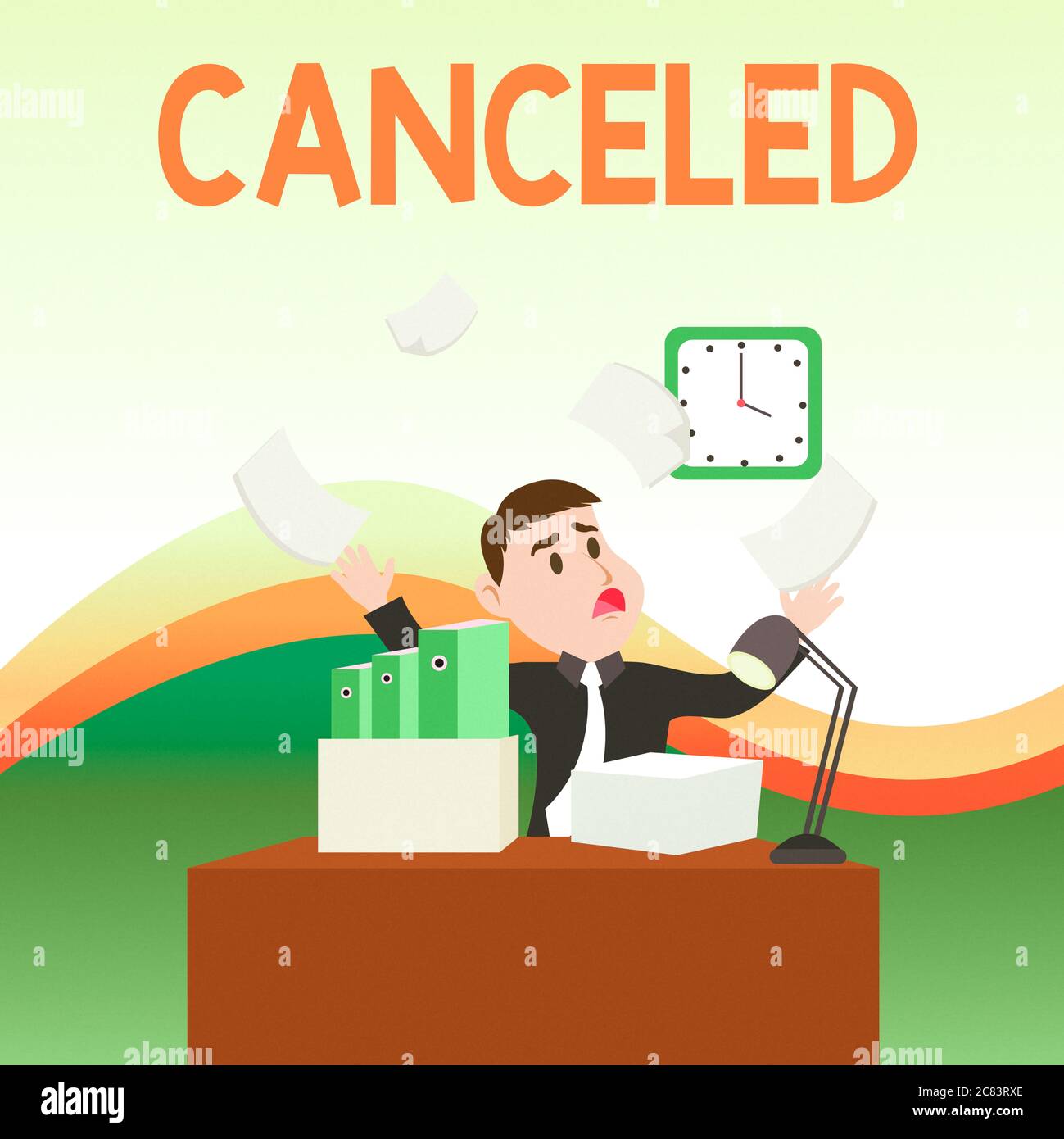 Text sign showing Canceled. Business photo text to decide not to ...