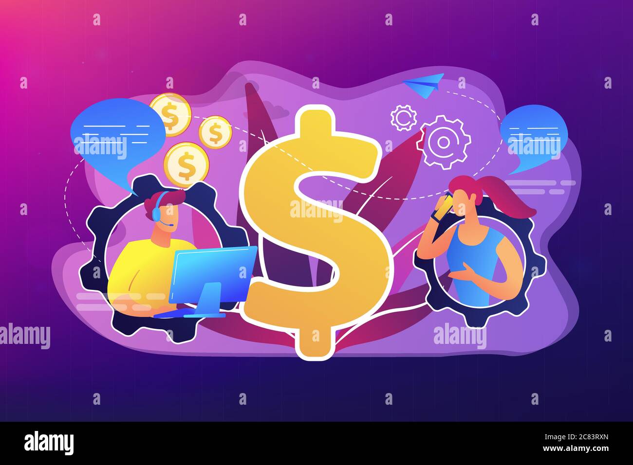 Conversational sales concept vector illustration Stock Vector Image ...