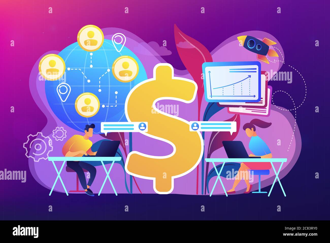 Virtual sales concept vector illustration Stock Vector Image & Art - Alamy