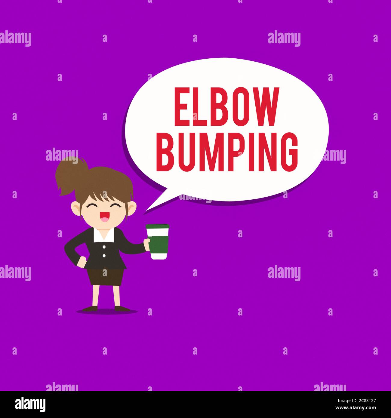 Text sign showing Elbow Bumping. Business photo text newlytrended ...